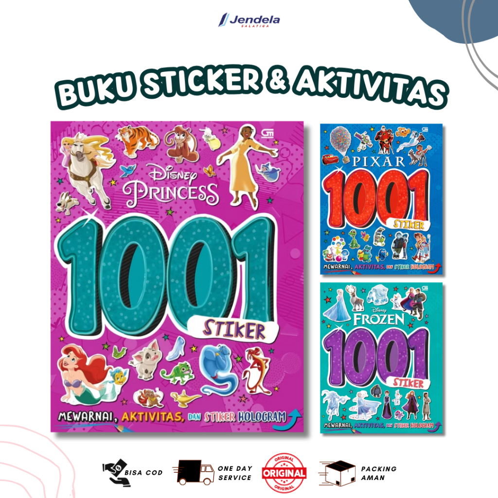 Jual Buku Sticker & Aktivitas : Disney Pixar, Disney Princess, Frozen ...
