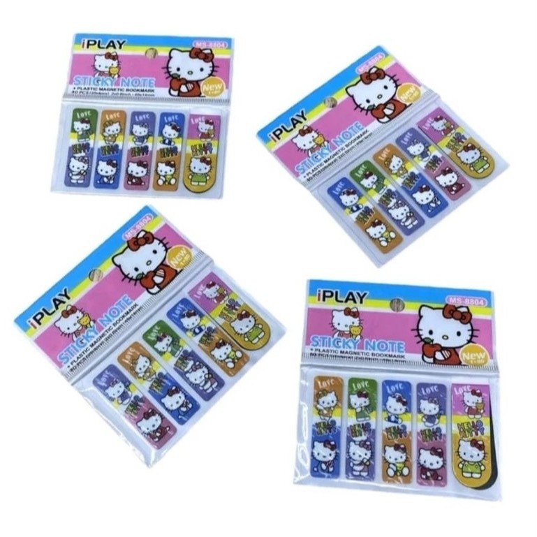 Jual pembatas plastik + magnet/post it plastik (80pcs) + 1pc pembatas ...