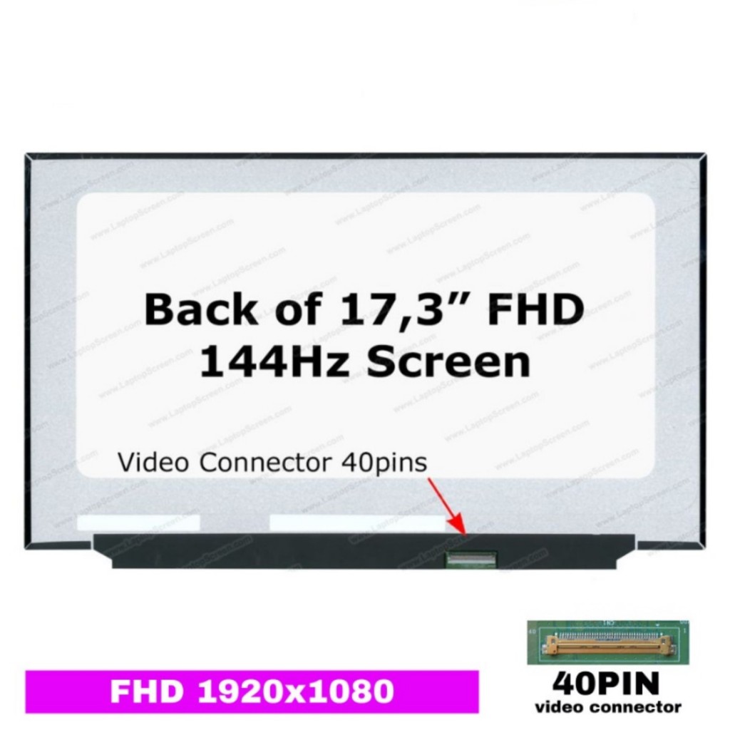 Jual Layar LED LCD Laptop Asus ROG STRIX G17 G713 17.3 Inch 40 Pin ...