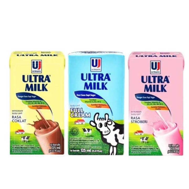 Jual Susu UHT Ultra MIlk 125ml All Varian (PCS) | Shopee Indonesia