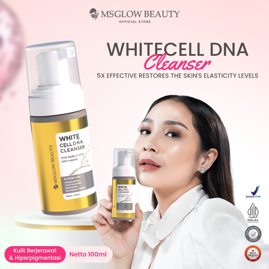 Jual MS GLOW - WHITECELL DNA CLEANSER - 100 ML | Shopee Indonesia