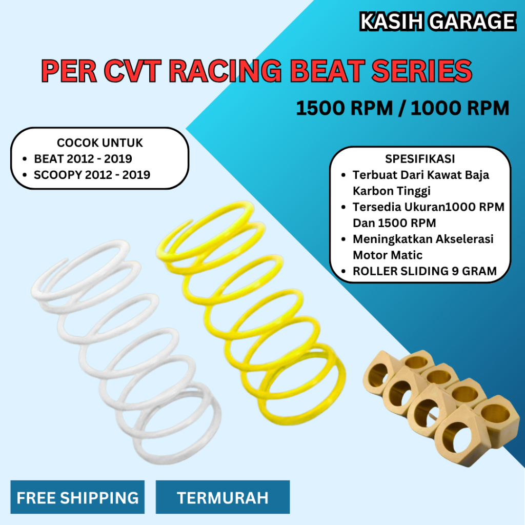 Jual KAWAHARA PER CVT BEAT 1000 RPM DAN 1500 RPM PER CVT RACING MATIC ...