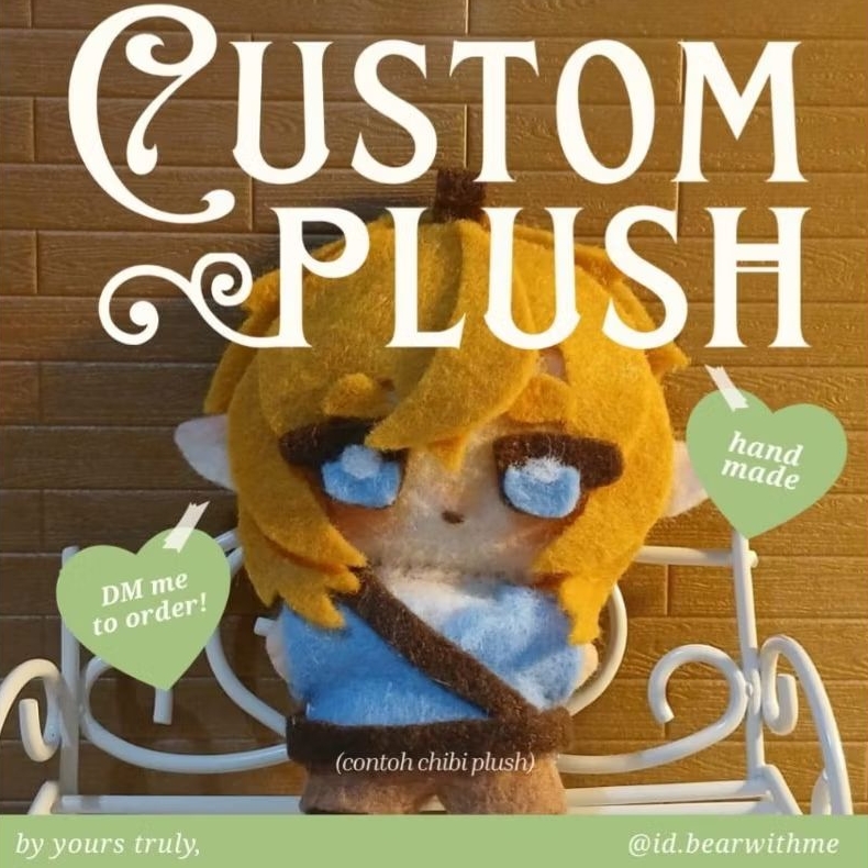 Jual [PO/READ DESC] custom felt chibi plushie | Shopee Indonesia