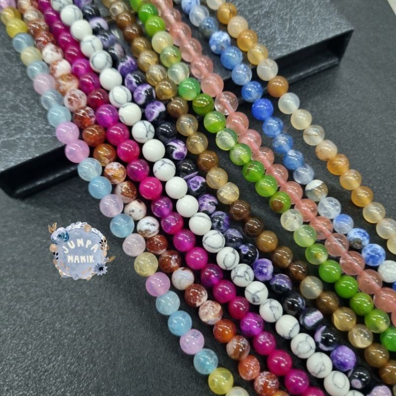 Jual Bahan Craft Manik Batu Alam 6mm Bulat | Shopee Indonesia