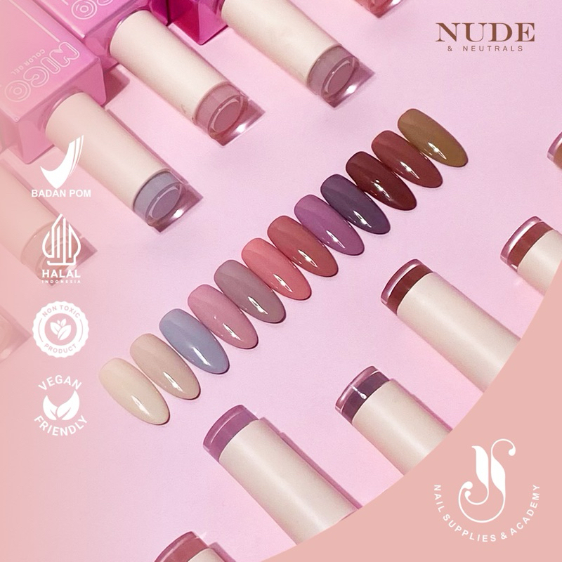 Jual NICO NUDE & NEUTRALS SERIES Satuan Halal BPOM Vegan Kutek Gel Polish Nail Art Original Non ...
