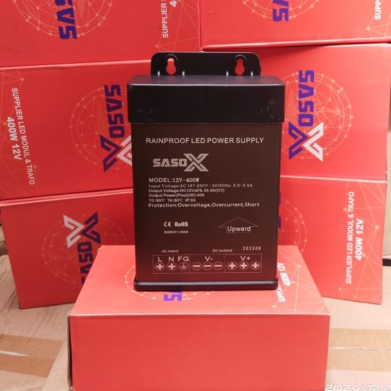 Jual Raiproof Power Supply Saso X RED 400W/33,3A DC/12V Original ...