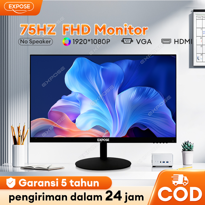 Jual Monitor PC 24 Inch EXPOSE Gaming monitor 75Hz Inch Monitor 19 inch ...