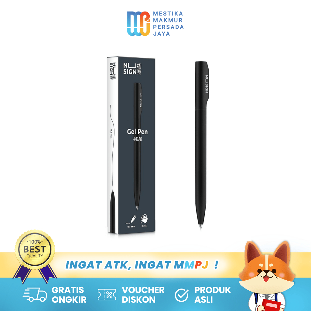 Jual Deli Nusign Gel Pen Retractable 0.5mm - Pulpen Gel Desain ...