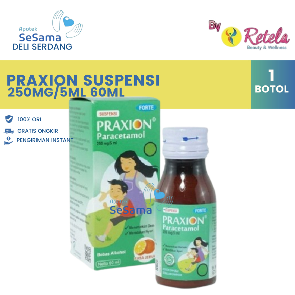 Jual PRAXION PARACETAMOL 250MG/5ML FORTE 60 ML | Shopee Indonesia
