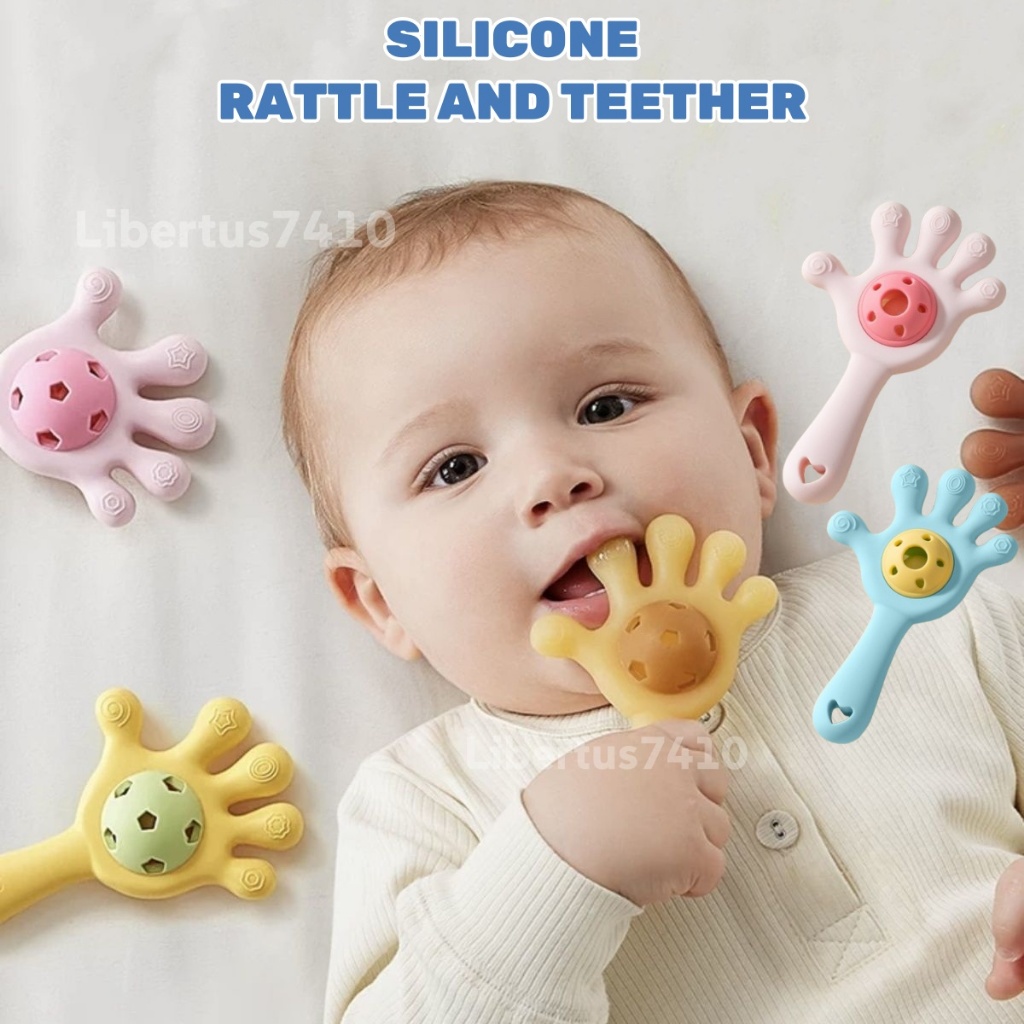 Jual Mainan Bersuara untuk Bayi /Silicone Rattle Teether Bayi Mainan ...