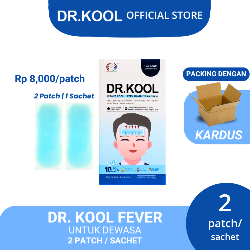 Jual DR. KOOL Fever Adult 1x2 Sachet - Plester Koolfever Dewasa Penurun ...