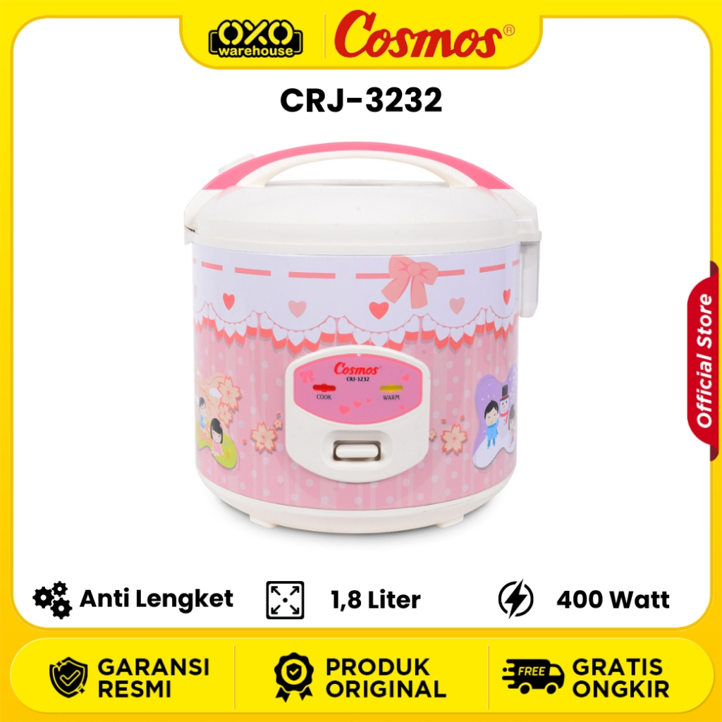 Jual COSMOS Rice Cooker CRJ 3232 Mejikom 2 Liter Anti Lengket Garansi ...