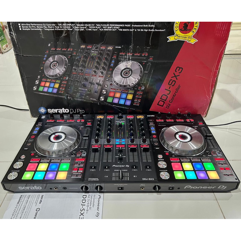 Jual Alat DJ Pioneer DDJ SX3 Fullset Box & Manual Book Include DVS Serato DJ Pro For Controller ...