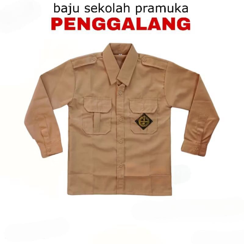Jual Baju Pramuka Penggalang Lengan Panjang anak Laki Perempuan SD SMP SMA- Fashion Baju seragam ...