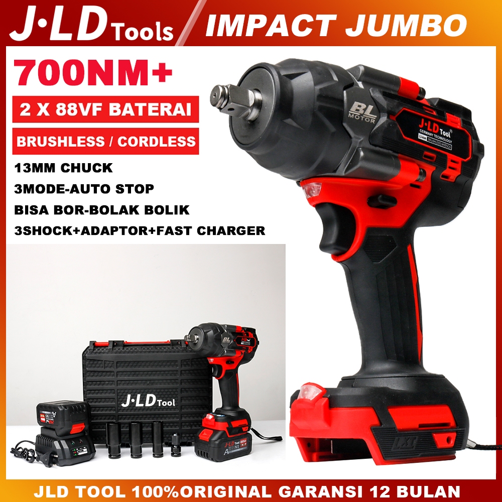 Jual JLD 700NM Impact Jumbo Brushless 88VF Mesin bor Impact Baterai Torsi besar Impact Wrench ...