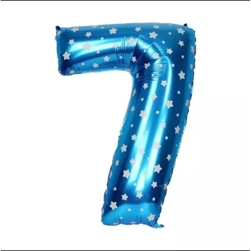 Jual FOIL ANGKA 7 WARNA POLKADOT BIRU | Shopee Indonesia