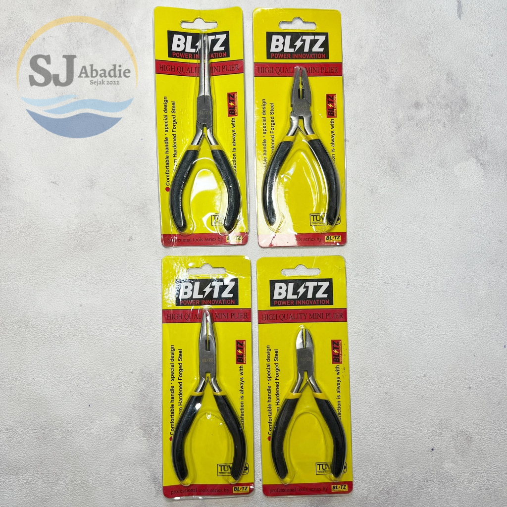 Jual (1 PC) BLITZ Tang Mini Gagang Karet Lancip Potong Kombinasi 4,5 - 5,5 Inch Pliers | SJ ...