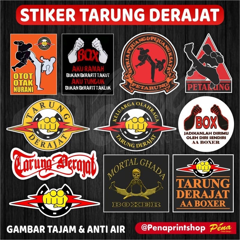 Jual Stiker TARUNG DERAJAT Eksklusif / Logo Tarung Derajat AA Boxer ...