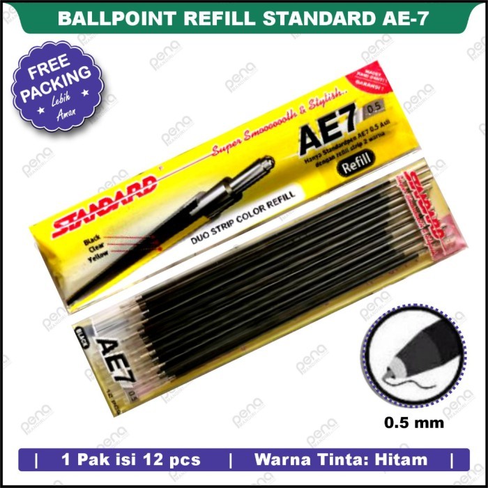 Jual Refill Ballpoint / Bolpen / Pulpen Standard AE7 0.5 | Shopee Indonesia