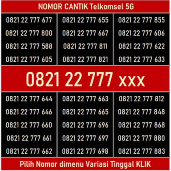 Jual Kartu Perdana Nomor Cantik Telkomsel Murah Support 5G #TSEL ...