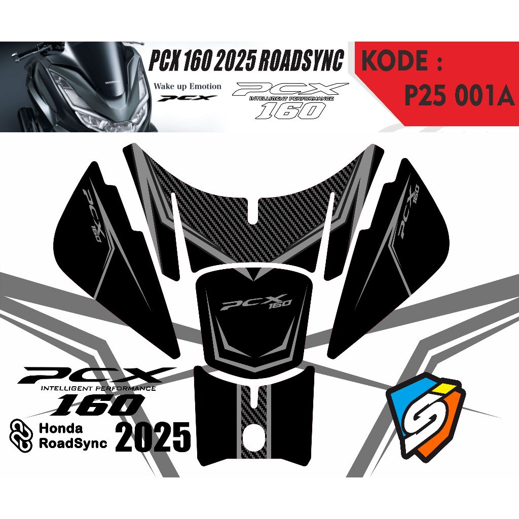 Jual Sticker Tankpad Sidepad Set HONDA PCX 160 ALL PCX 160 Sticker ...