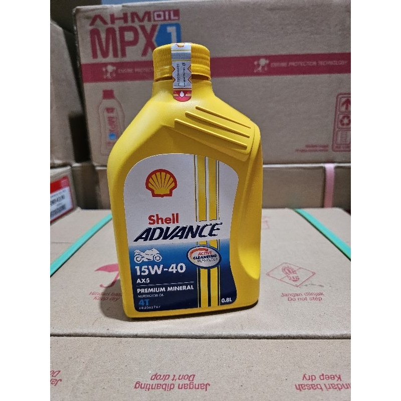 Jual Oli Shell Advance AX5 4Tak SAE 15W-40 800ML/0.8Liter/Oli Motor ...