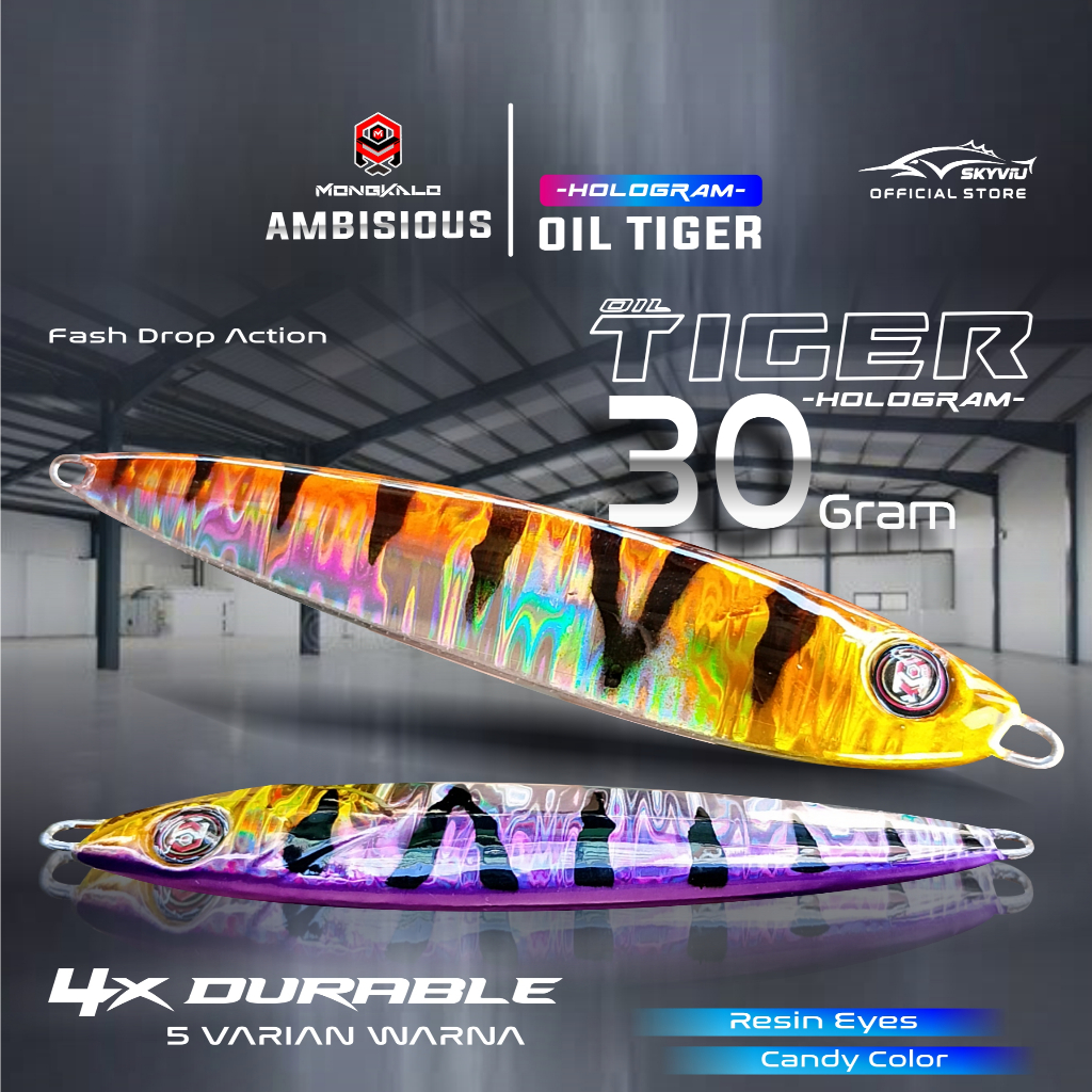 Jual Umpan Metal Jig 30 Gram Mongkalo Ambisious Oil Tiger Micro Jig ...