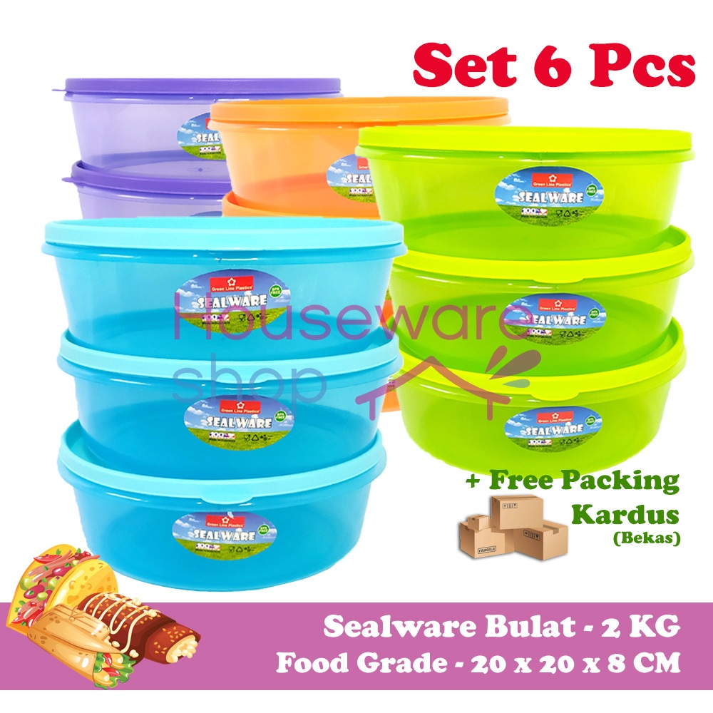Jual Set 6 Pcs Tempat Makan Bulat Serbaguna / Sealware Honey 2Kg - Food ...