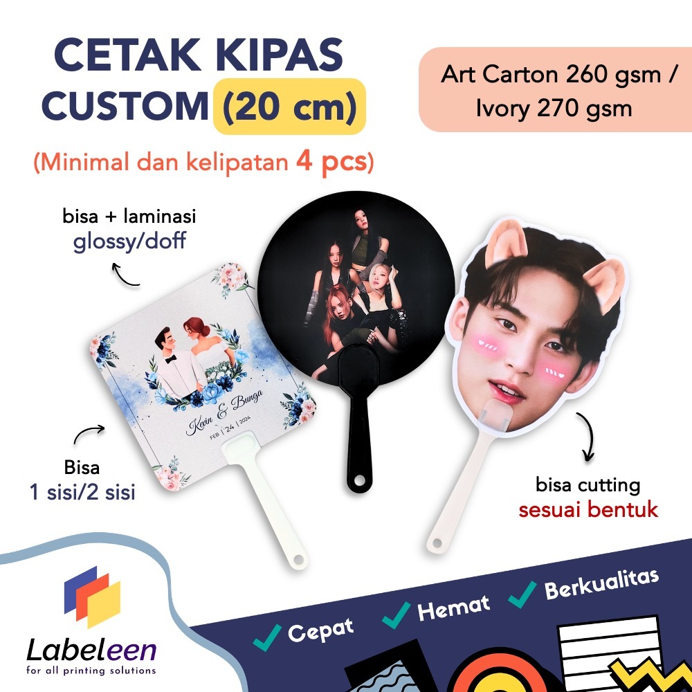 Jual Cetak Kipas Custom 20 cm | Souvenir Kipas KPOP Anime | Merchandise ...