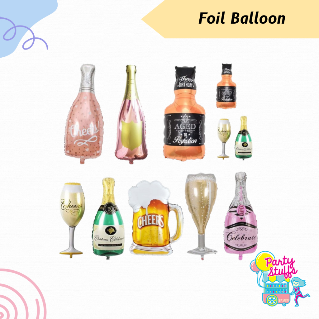 Jual Foil Balloon Botol / Balon foil Botol JUMBO / Foil Botol Cheers ...