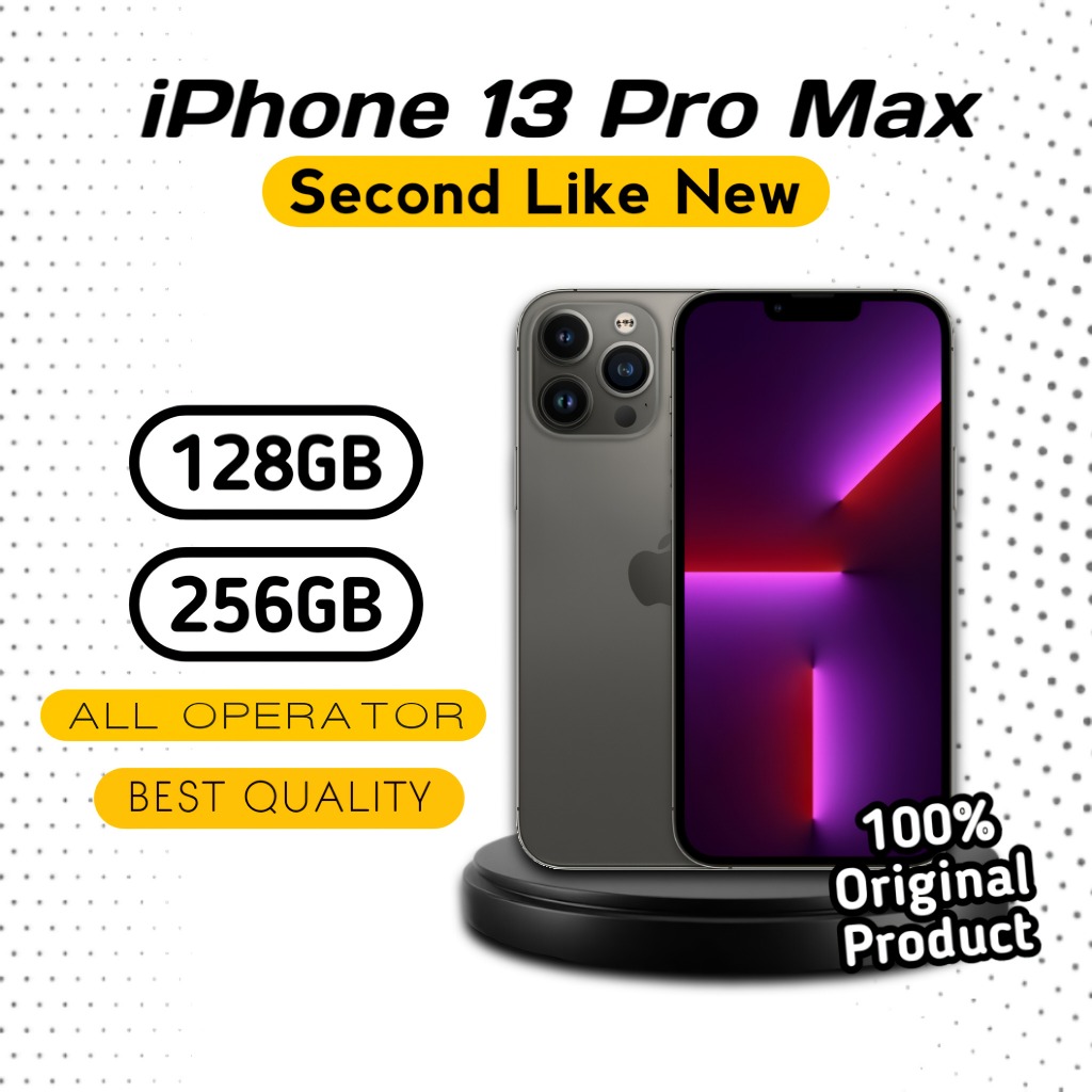 Jual IP 13 PRO MAX 256\128GB SECOND MULUSFULLSET | Shopee Indonesia