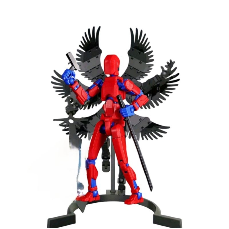 Jual Mainan brick Action Figure Robot T13 Dummy Robot Merah Biru ...