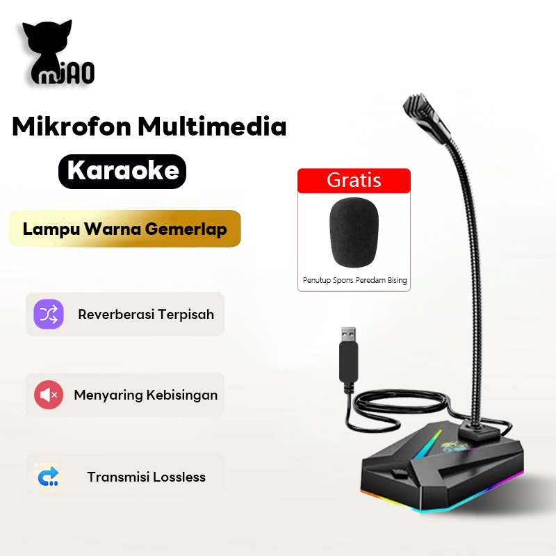 Jual Mikrofon USB MK -10 Microphone Komputer Peredam Kebisingan, Suara ...