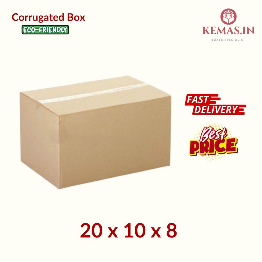 Jual Kardus packing 20x10x8 / dus baru polos / corrugated box / karton ...