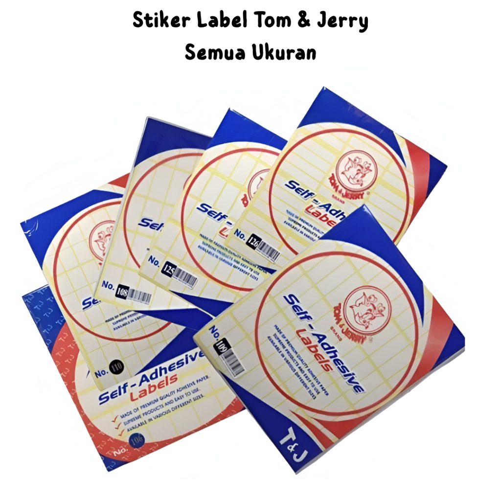 Jual Label Tom And Jerry Putih Semua Ukuran - Tom & Jerry Sticker Label Putih Kertas Label nama ...