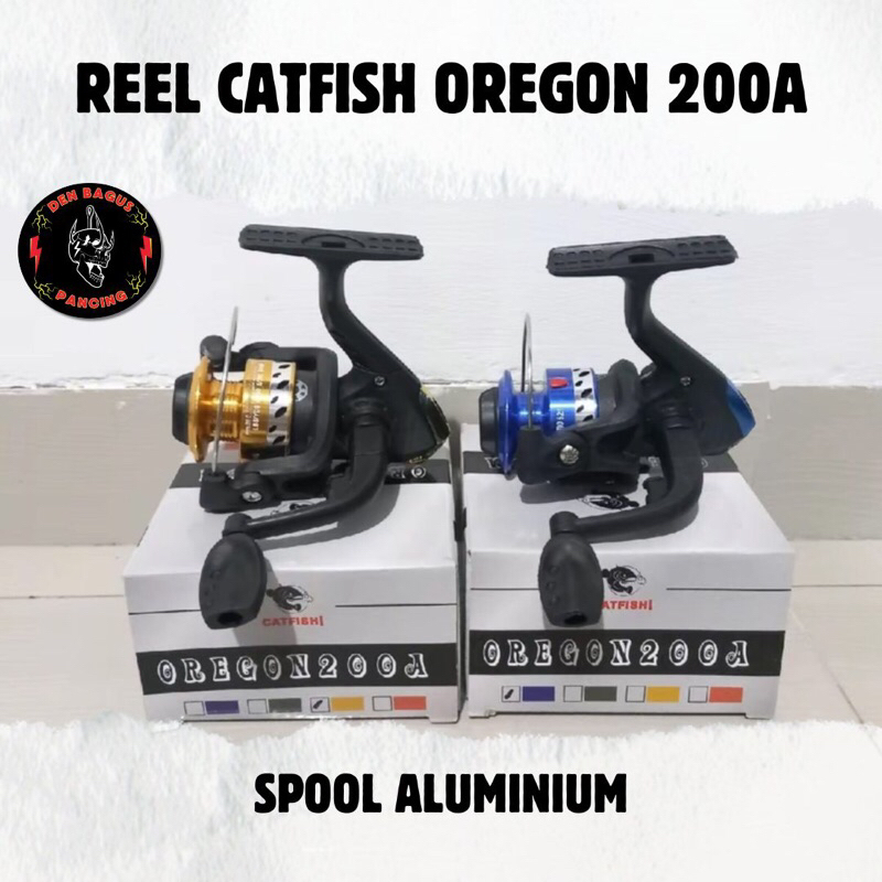 Jual Reel Gulungan Pancing Spinning Aluminium Spool Catfish Oregon 200A ...