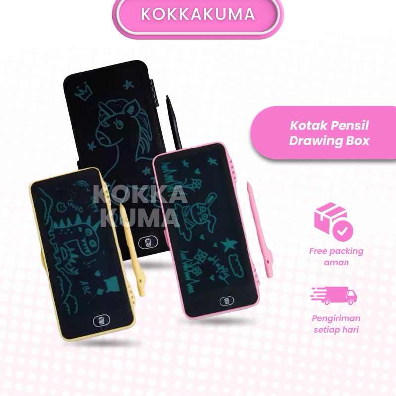 Jual ( KKM ) Kotak Pensil LCD Writing Drawing Box Case ukuran Besar ...
