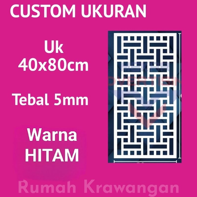 Jual custom krawangan pvc board / foam board uk 40x80cm tebal 5mm warna ...