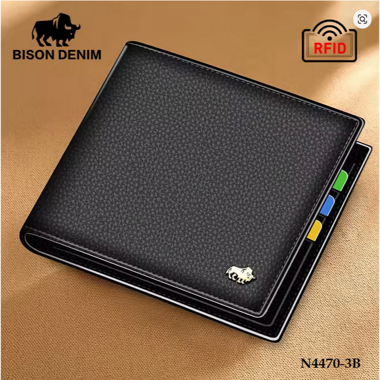 Jual Bison Denim-Dompet Pendek /Short Walet Pria Kulit Sapi Asli Bifold ...