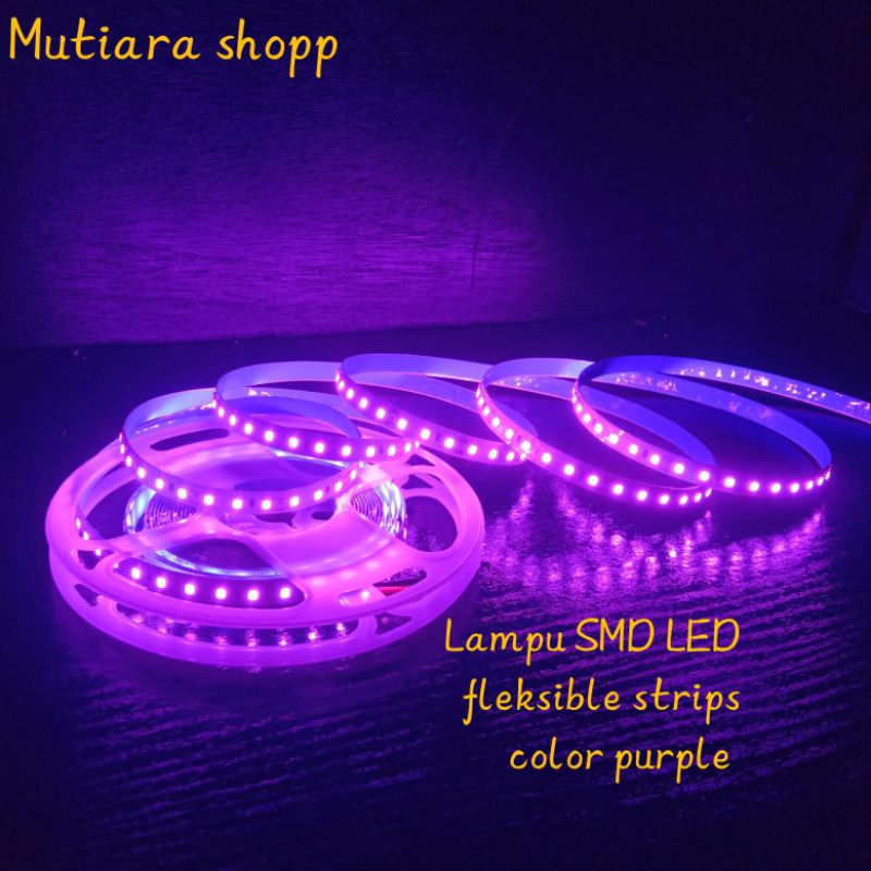 Jual Lampu LED strip SMD fleksibel warna purple 1 meter | Shopee Indonesia
