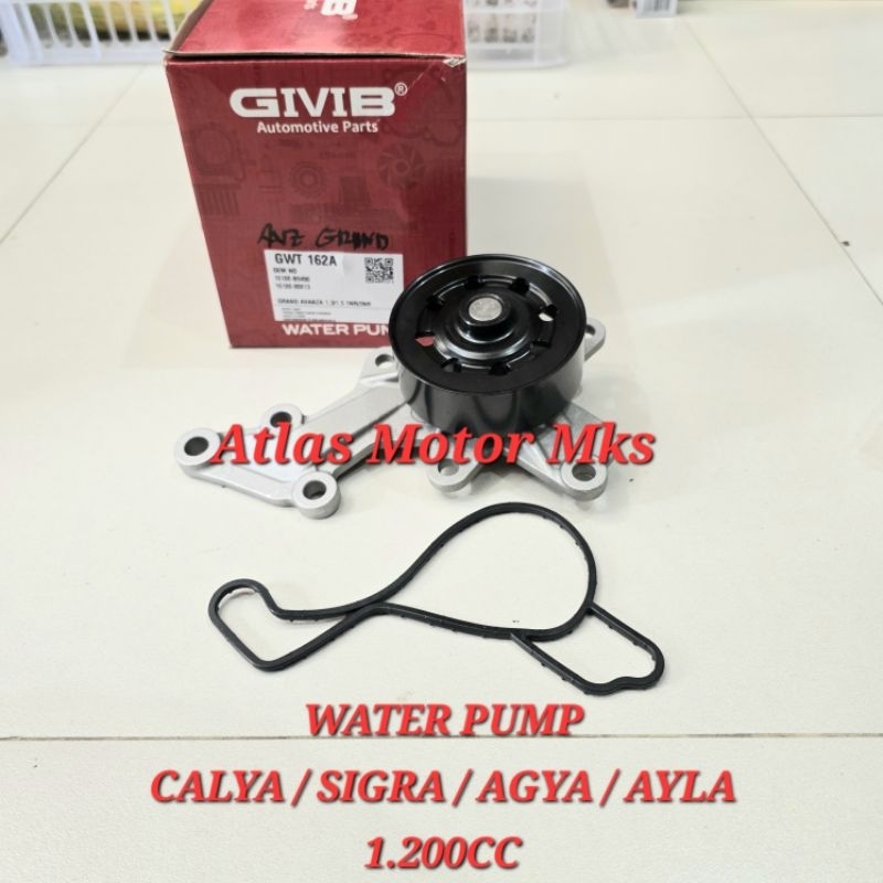 Jual [1PC] WATER PUMP POMPA AIR TOYOTA CALYA 1.2 / SIGRA 1.2 / AGYA 1.2 / AYLA 1.2 - GWT162A ...