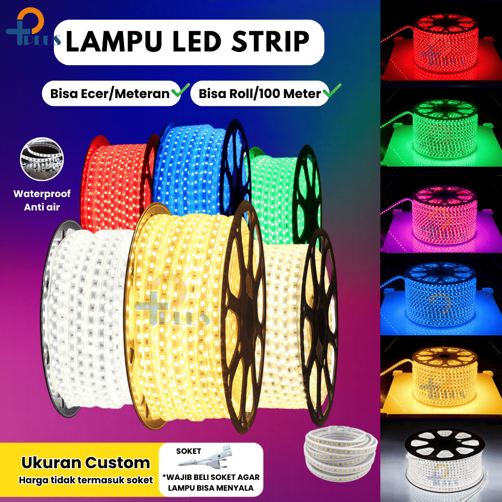 Jual [ PPLUS ] Paket 1 Set lampu LED Strip 5050 /Paket 1 set lampu ...
