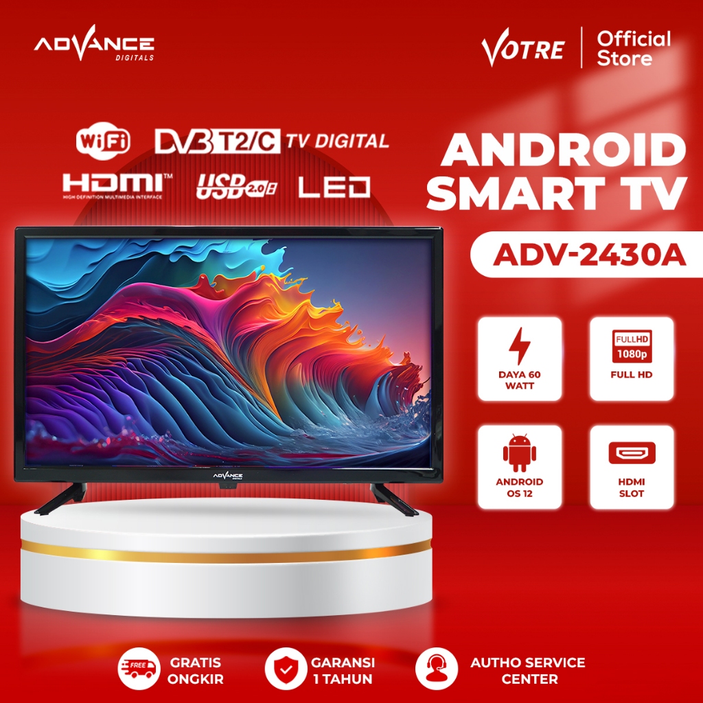 Jual ADVANCE TV ADV-2430A Smart TV Advance 24" Garansi Resmi Bisa COD ...