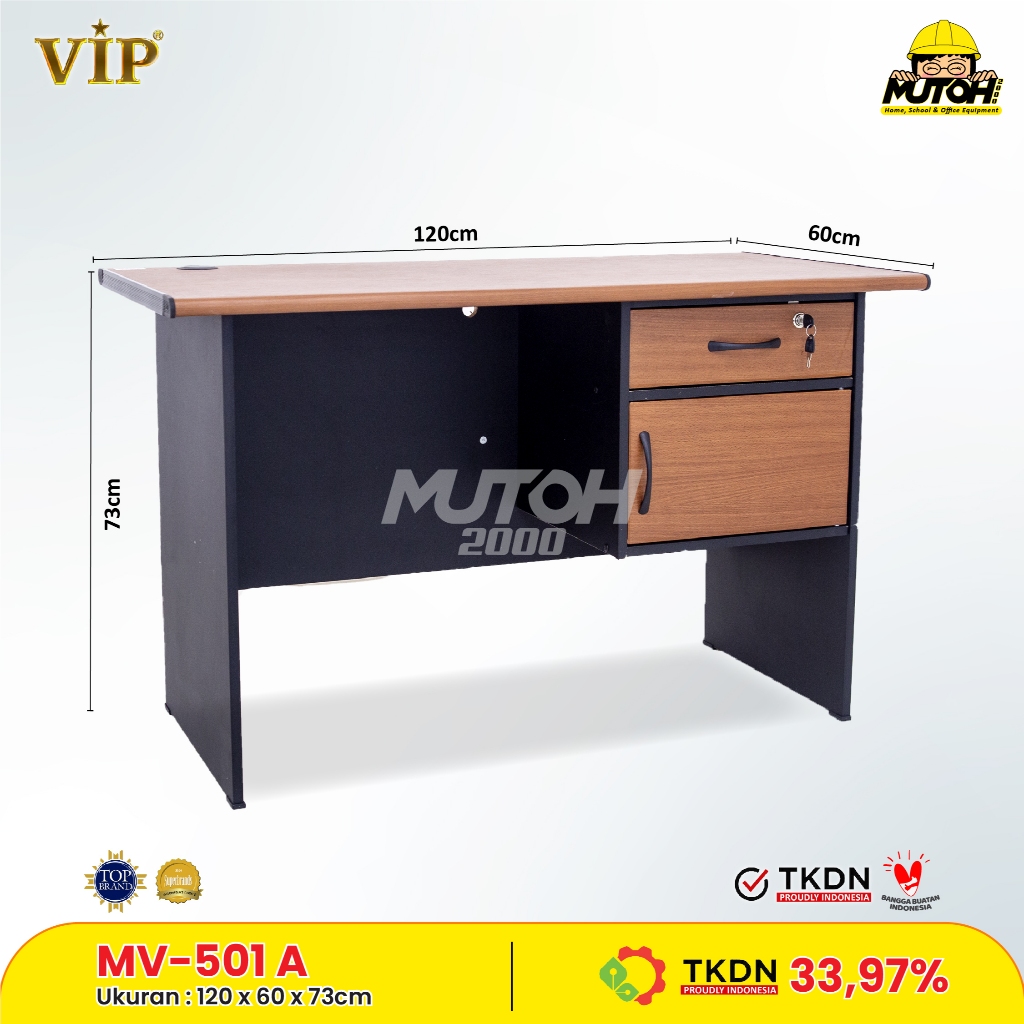 Jual Meja VIP MV-501 meja kerja kantor 1/2 Biro meja kantor meja kerja ...