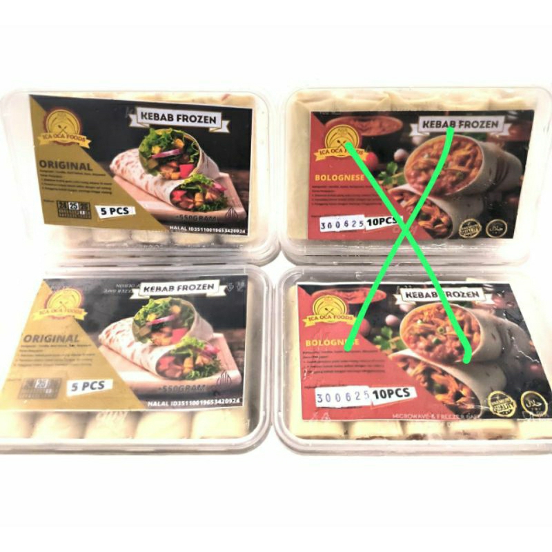Jual KEBAB HOMEMADE ICA OCA FOOD 1 PAK ISI 10 PCS | Shopee Indonesia