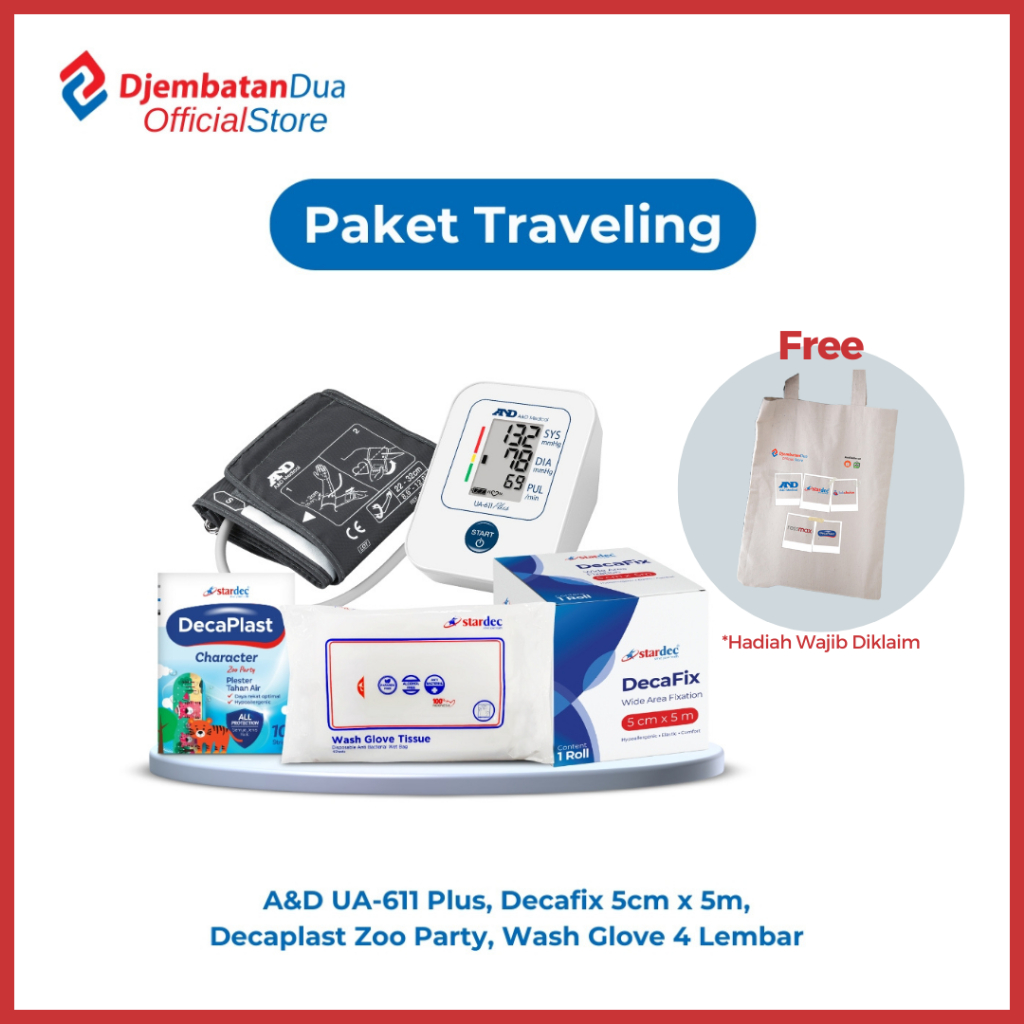 Jual Paket Traveling | A&D Tensimeter + Decafix Plester + Decaplast ...