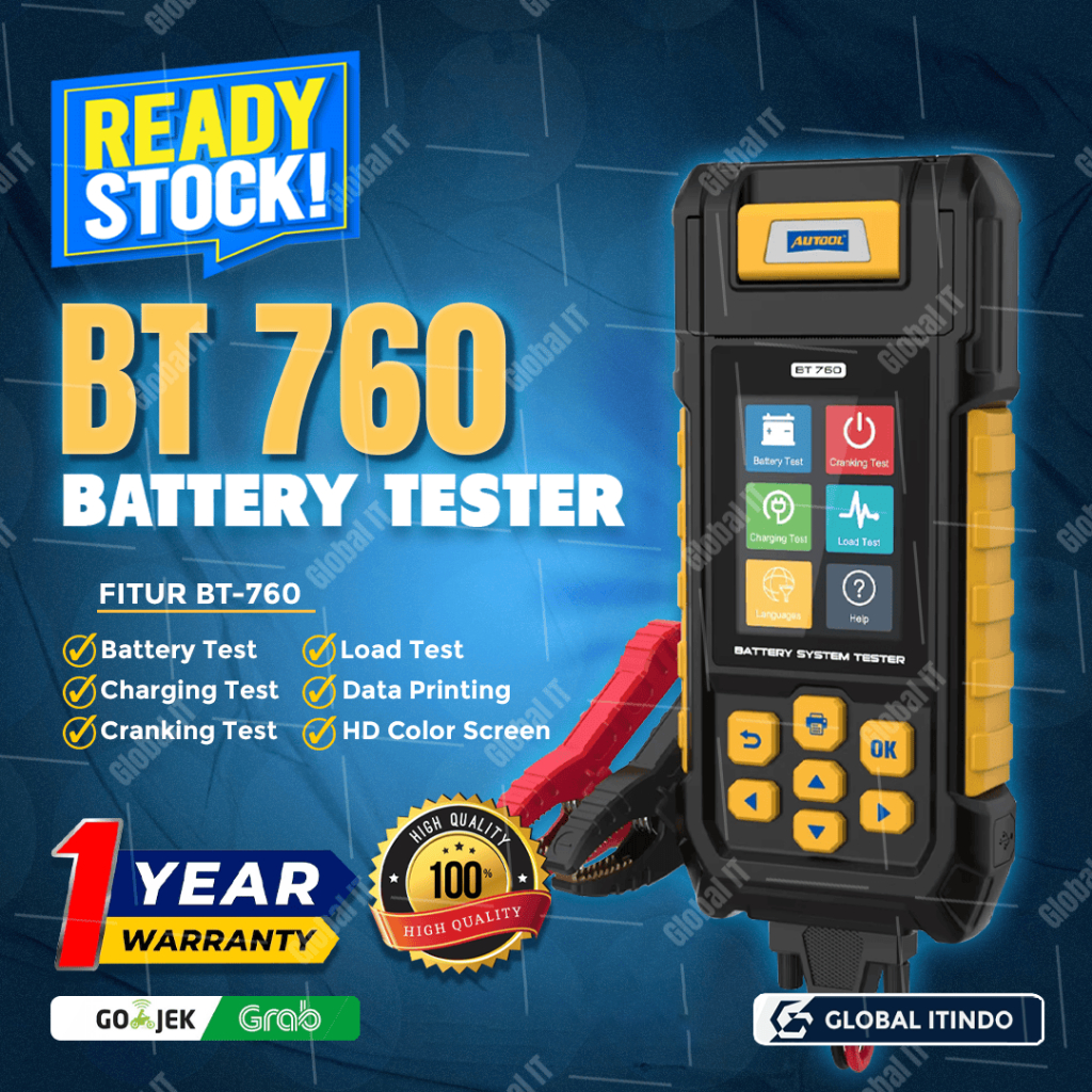 Jual Autool BT760 Battery Tester Alat Cek Aki Tes Accu Mobil Motor 12V ...