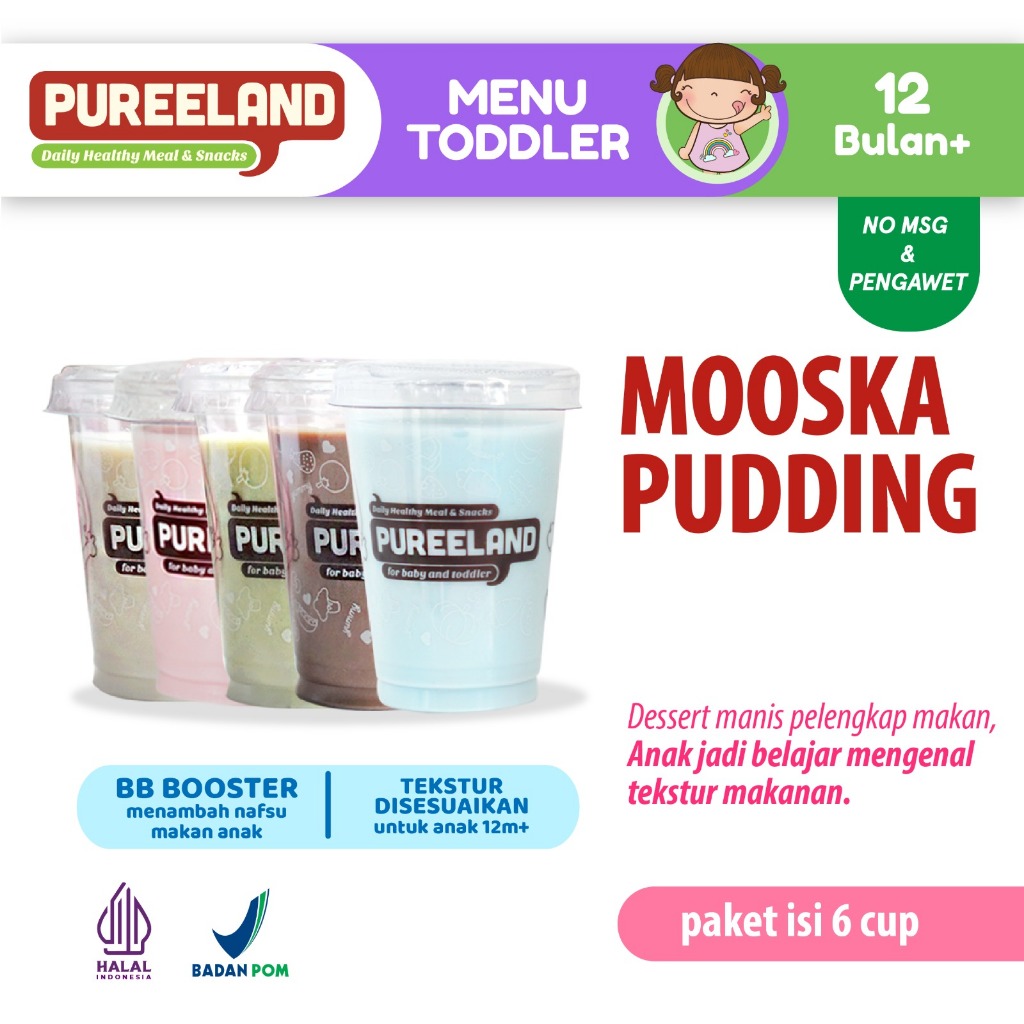 Jual Pureeland Baby Mooska Pudding / MPASI Bayi Organik / Makanan Bayi ...