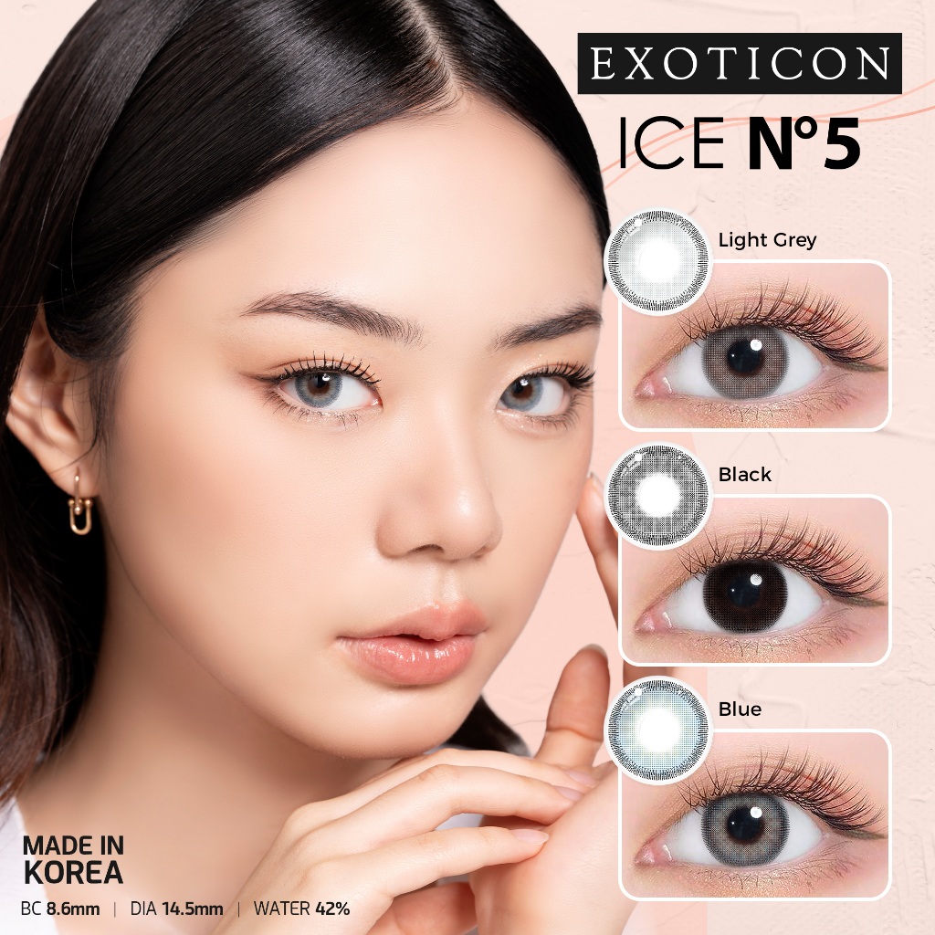 Jual Exoticon Softlens Ice N5 Series Light Grey | Black | Blue ...