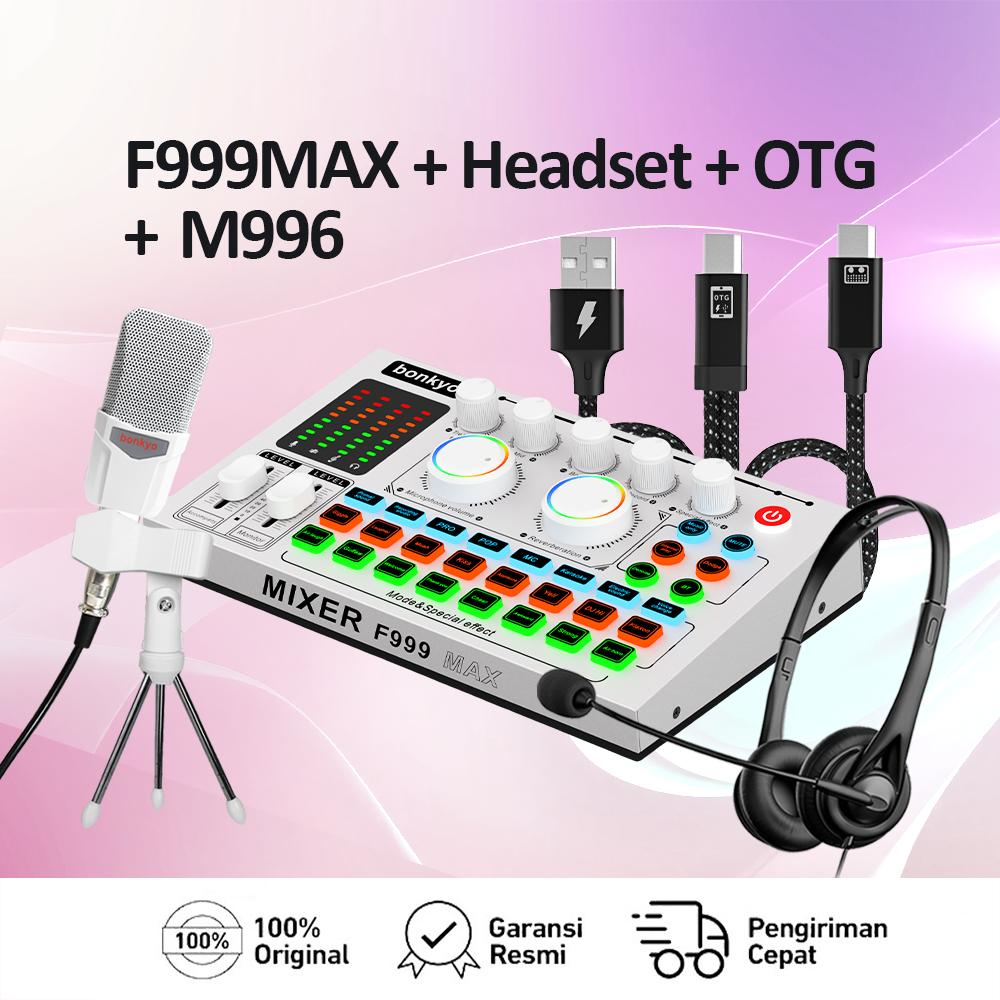 Jual Bonkyo F999MAX Sound card + kabel OTG peralatan siaran langsung ...